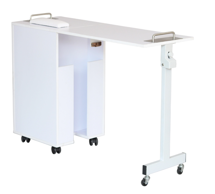Folding Manicure Table White - Salon Furniture Toronto Canada USF