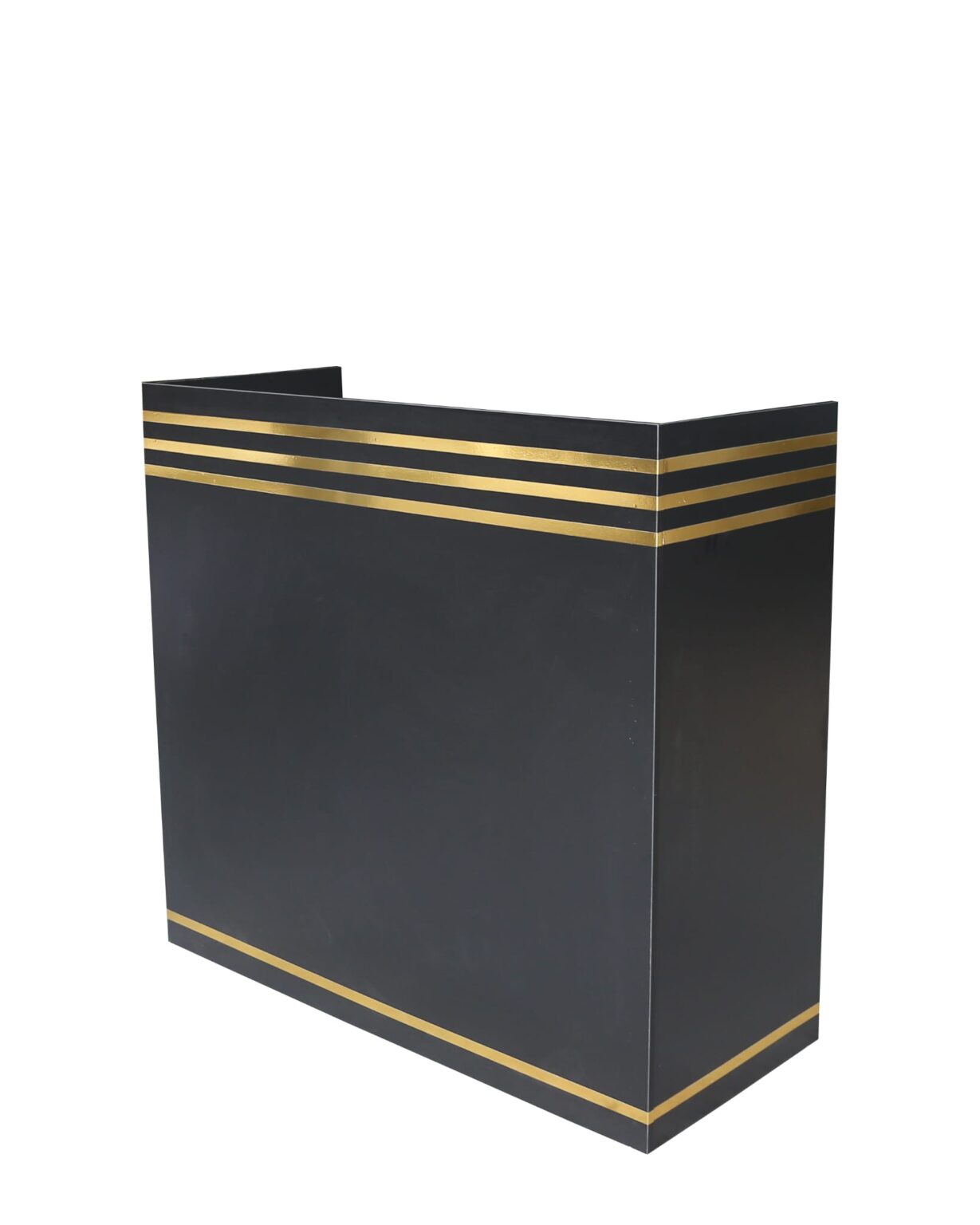Modern Black and Gold Reception Desk | Salon Furniture Toronto Canada USF